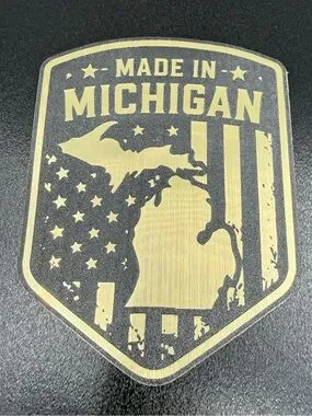 TechBinBytes | Accents | 3 Made In Michigan Gold Shield Sticker | Poshmark